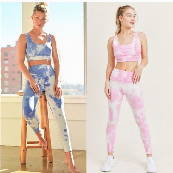 Private Label | Pants & Jumpsuits | New Pink Tie Dye Athletic Matching ...